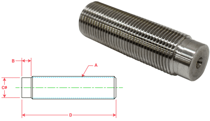 USA-Made Threaded Studs for Hydraulic Cylinders