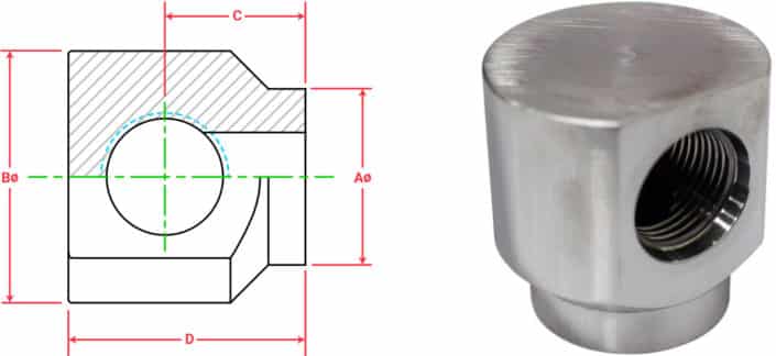 Weldable 90 Degree NPFT Port Elbows for Hydraulic Cylinders